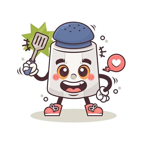 手绘盐卡通插图 花瓣网