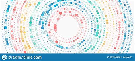 Big Data Visualization Information Analytics Concept Abstract Stream Information With Circles