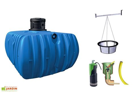 Cuve Enterrée Plate Kit Récupérateur Deau Flat Confort 5000 L Garantia