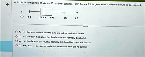 A Simple Random Sample Of Size N