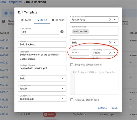 Task Templates Semaphore Docs