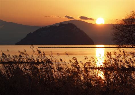 湖北の夕日滋賀県長浜市 おだやかなくらし