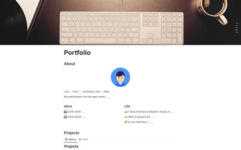 Portfolio Template By Togepilinhvuu Notion Marketplace
