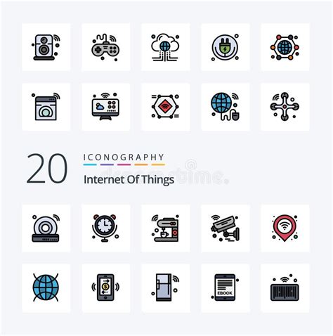 20 Internet Of Things Line Filled Color Icon Pack Like Wifi Iot Coffee