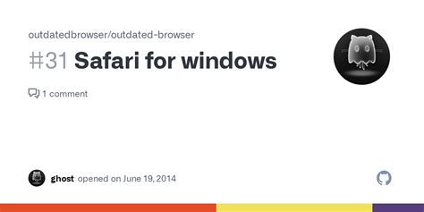 safari for windows · issue 31 · outdatedbrowser outdated browser · github