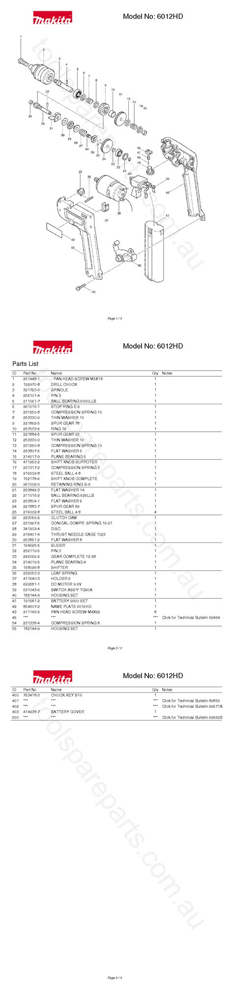 Makita HD Spare Parts