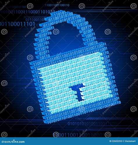 Binary Padlock Stock Illustration Illustration Of Chance 22632253