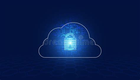 Cloud With Binary Code Showing Cloud Computing And Digital Technology Stock Illustration
