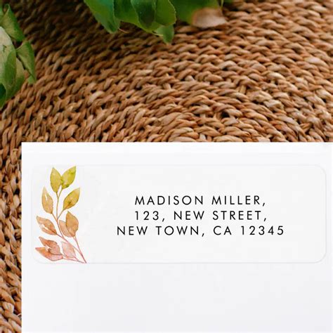 Rustic Greenery Return Address Label Zazzle