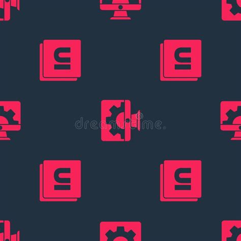 Set Ui Or Ux Design And Web Development On Seamless Pattern Vector