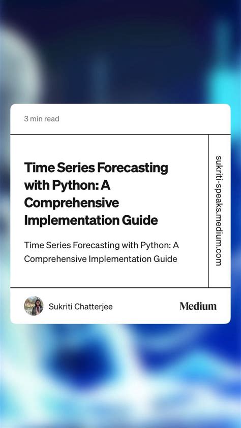 Sukriti Chatterjee On Linkedin Timeseriesforecasting Datascience Pythonprogramming