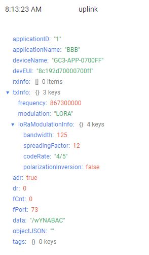 mqtt data not decoded in rx topic setup and configuration