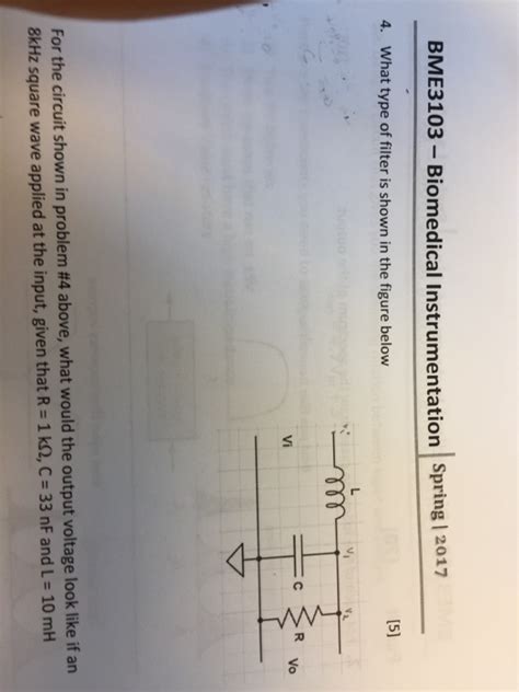 solved what type of filter is shown in the figure below for