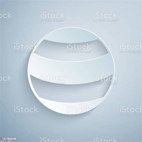 종이 회색 배경에 격리 된 행성 아이콘을 잘라 종이 아트 스타일 벡터 0명에 대한 스톡 벡터 아트 및 기타 이미지 0명 3차원 형태 개념 Istock