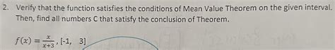 Solved Verify That The Function Satisfies The Conditions Of Chegg