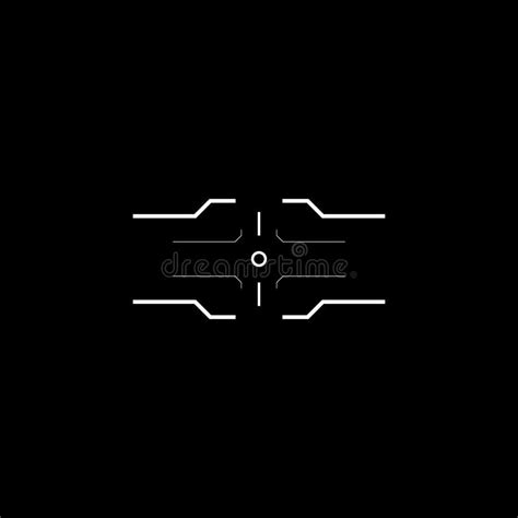 Cyberpunk Aim Tech Style Square Target Hud Sight Stock Vector Illustration Of Game Future