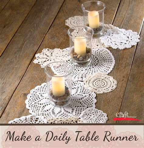 Make A Doily Table Runner Quick Project Craft Warehouse
