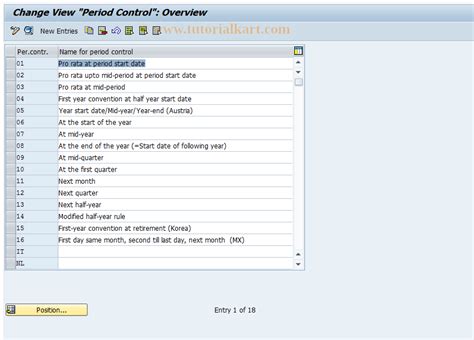 OAVS SAP Tcode C AM View Maintenance Period Rule