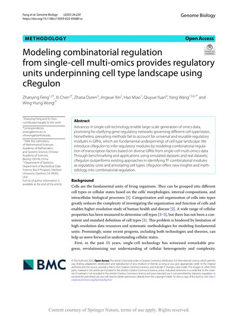 Pdf Modeling Combinatorial Regulation From Single Cell Multi Omics