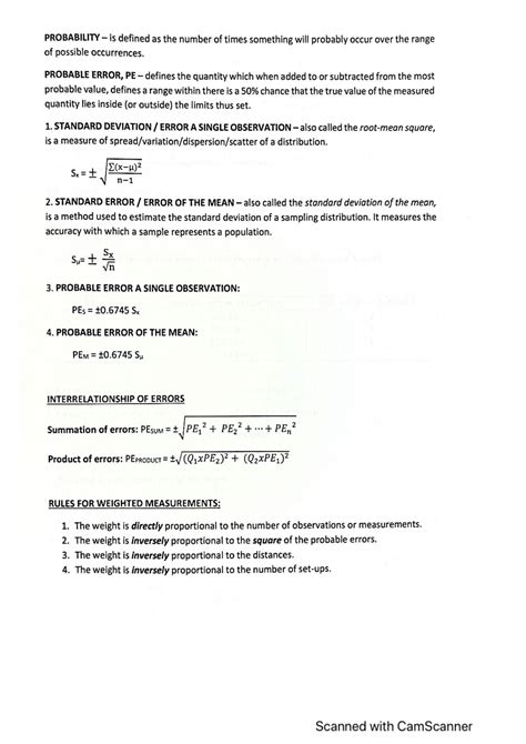 Solution Fundamentals Of Surveying Topic Errors And Mistakes Notes