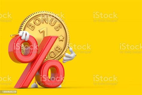 골든 로열티 프로그램 보너스 코인 사람 캐릭터 마스코트 와 레드 소매 퍼센트 판매 또는 할인 기호 3d 렌더링 개념에 대한 스톡 사진 및 기타 이미지 Istock