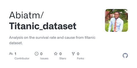 Github Abiatm Titanic Dataset Analysis On The Survival Rate And Cause From Titanic Dataset