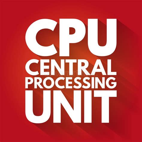 CPU Central Processing Unit Acronym Technology Concept Background Stock Illustration