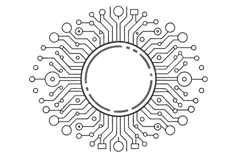 Premium Vector Abstract Circuit Board Circle Frames Digital And Electronic Patterns Collection