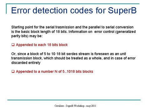 Error Detecting Codes For Serial Links An Alternative