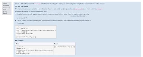 Solved Question 1 Not Complete Create A Python Function