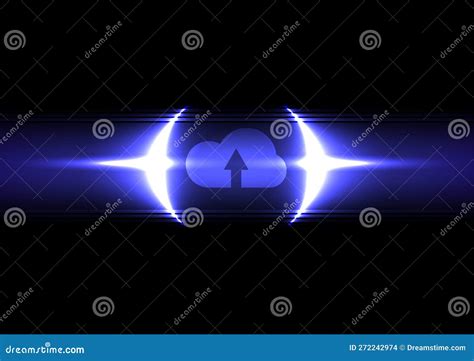 Abstract Blue Visulization Hitechnology Stock Vector Illustration Of Neon Design 272242974
