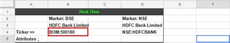 How To Get Real Time BSE And NSE Stock Prices In Google Sheets