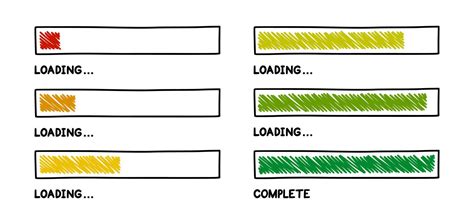 Progress Loading Bar Infographics Design Element With Status Of