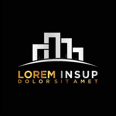 Minimalist Real Estate Logo Design Vector Illustration Simple Design