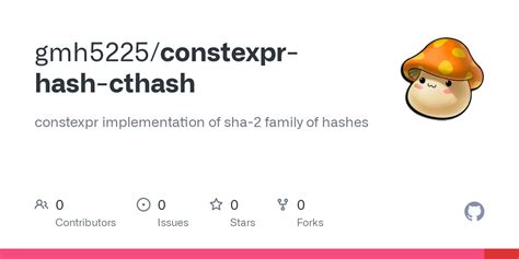 Github Gmh5225constexpr Hash Cthash Constexpr Implementation Of Sha
