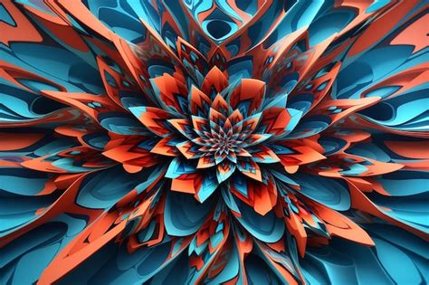 Premium Ai Image 3d Abstract Geometrical Kaleidoscope Transformation