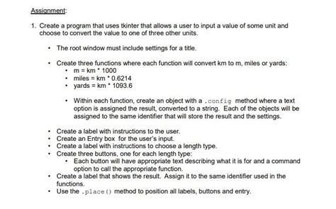 Solved Assignment 1 Create A Program That Uses Tkinter