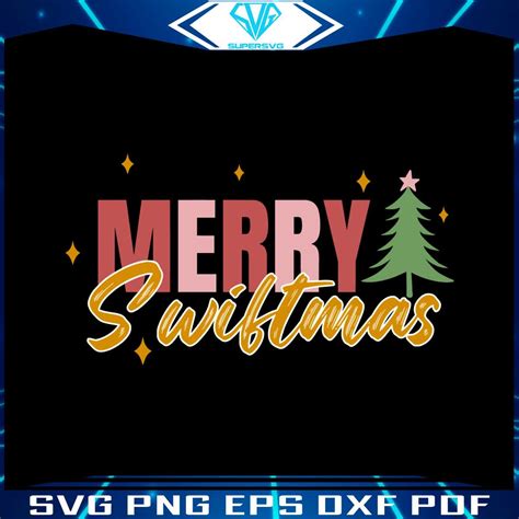 Merry Swiftmas Christmas Tree Svg