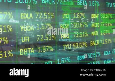 Animation Of Connected Dots Trading Board Computer Language On Empty