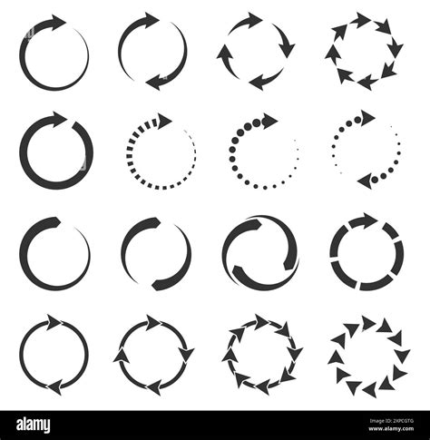 Reloading Signs Loading Symbols Minimal Simple Black Icons Arrows