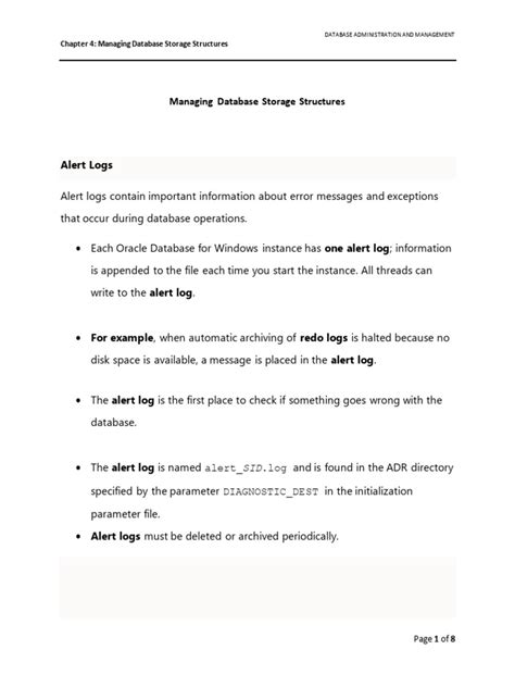 4 Managing Db Storage Structures Pdf Databases Table Database