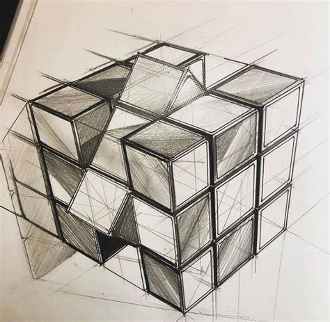Shading Practice On Rubiks Cube