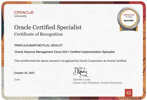 prafulkumar gehlot on linkedin oracle cloud certification