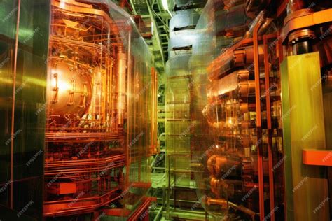 premium ai image detail of a detector inside the particle accelerator