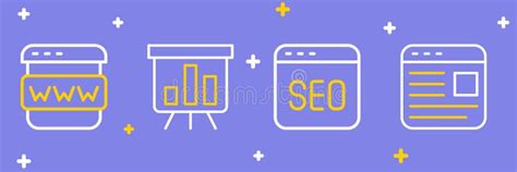 set line advertising seo optimization board with graph chart and