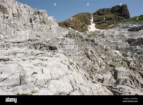 Calcareous Labyrinth Of Pico De Aspe Stock Photo Alamy