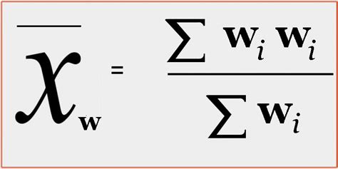 Simplified Weighted Mean Formula