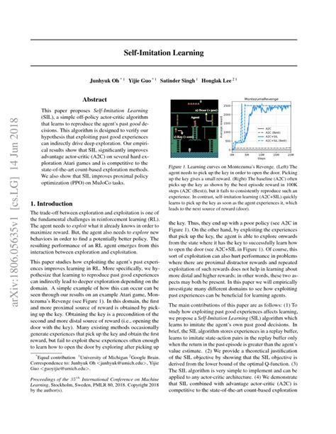 Self Imitation Learning Deepai