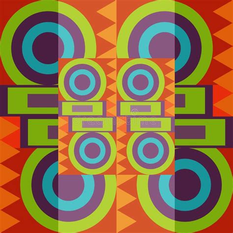 Fractal Square And Circle Template Design Material Stock Vector Illustration Of Abstract