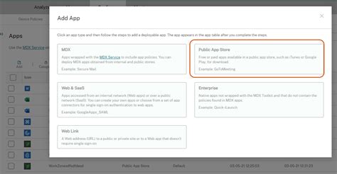 Publish Workzone Mobile In Citrix Xenmobile